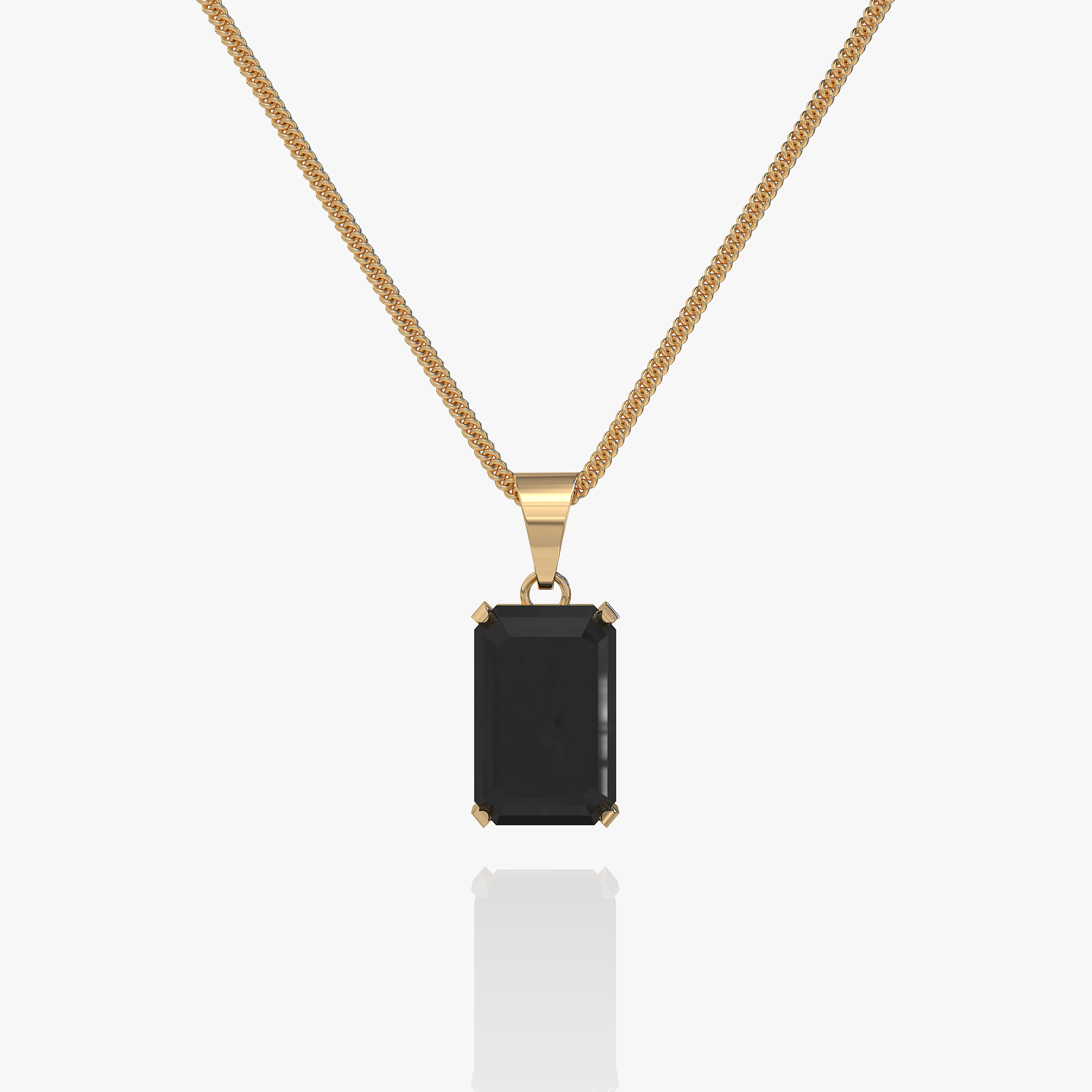 Void Onyx Pendant Gold – RVNCHE